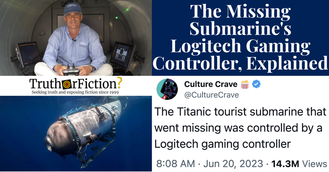 The Missing Submarine and the ‘Logitech Controller’ – Truth or Fiction?